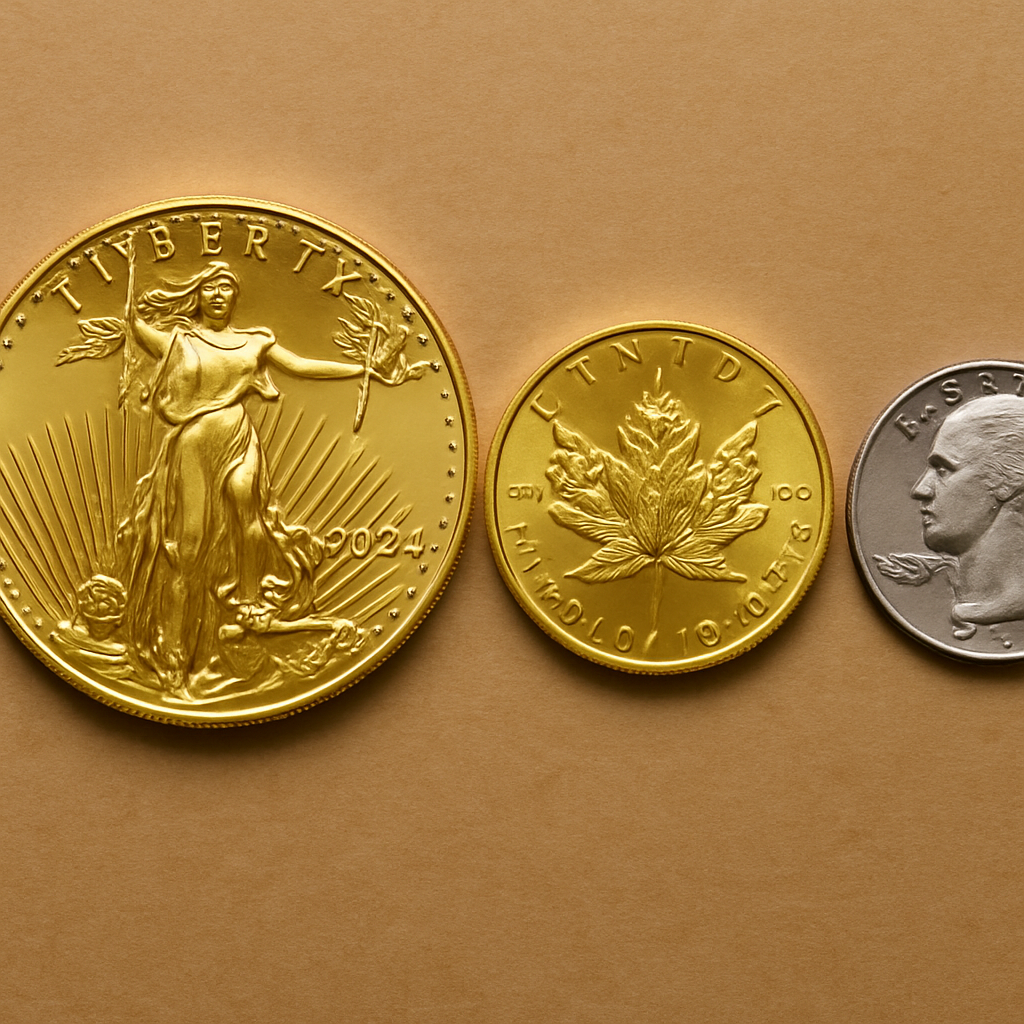 Gold Coin Size Chart: Weights, Dimensions & Comparisons